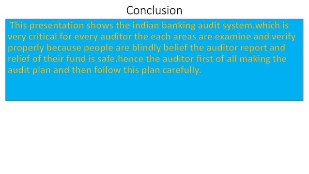 Bank audit ppt 1 | PPTX