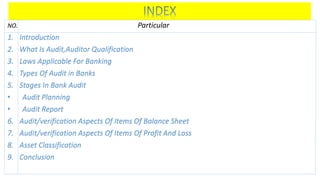 Bank audit ppt 1 | PPTX