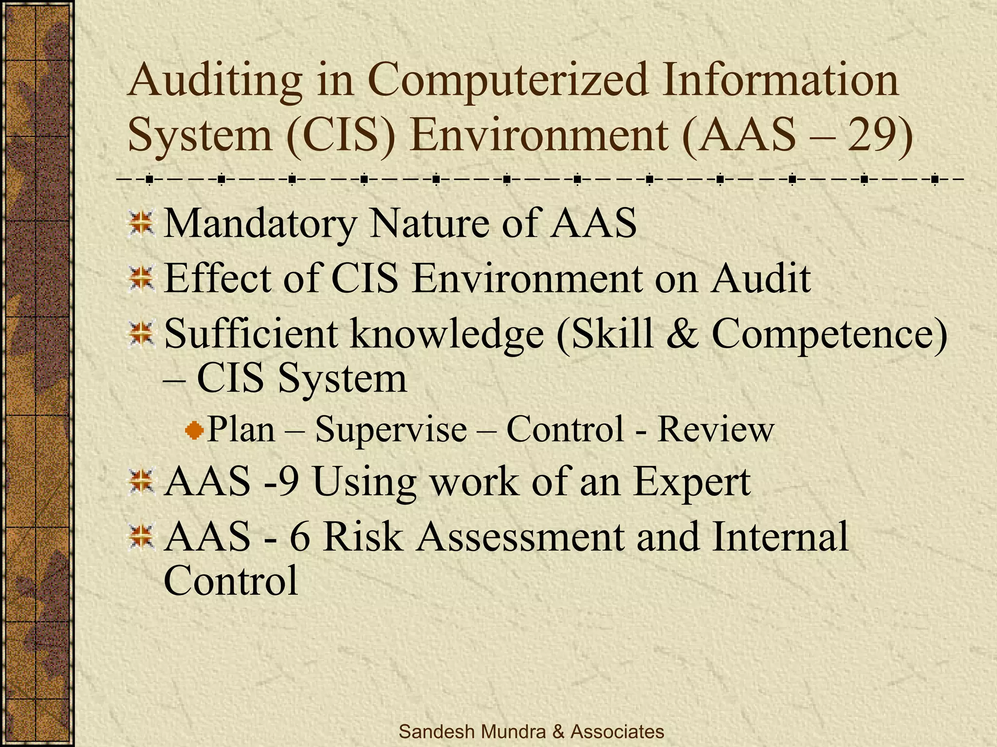 Bank audit under computerised environment | PPT