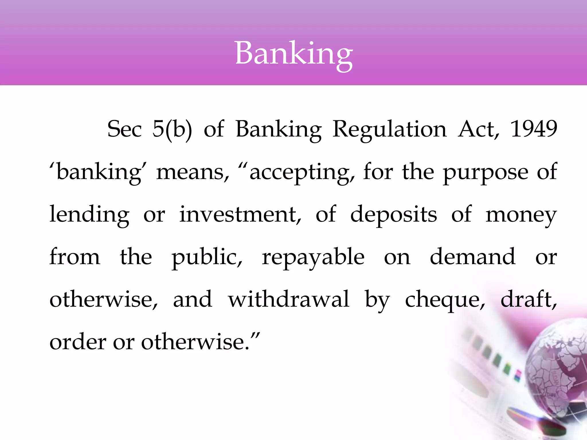 Bank, Banker and Banking | PPTX