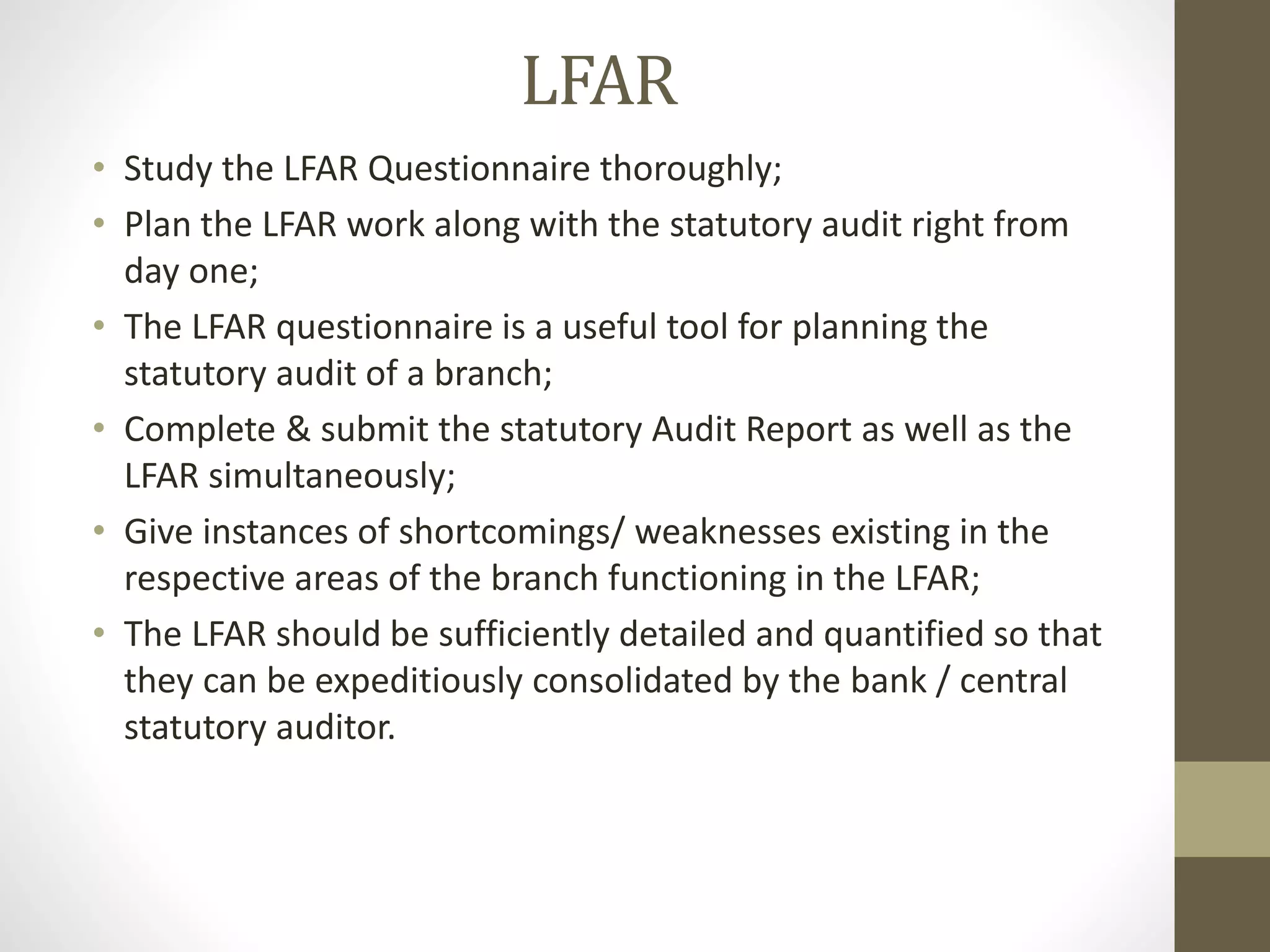 Bank branch audit | PPTX