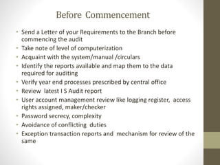 Bank branch audit | PPTX