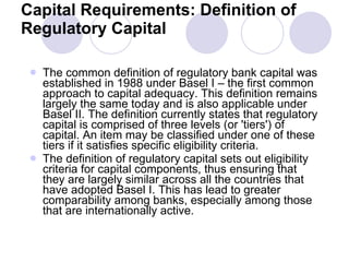 Regulatory Capital Definition