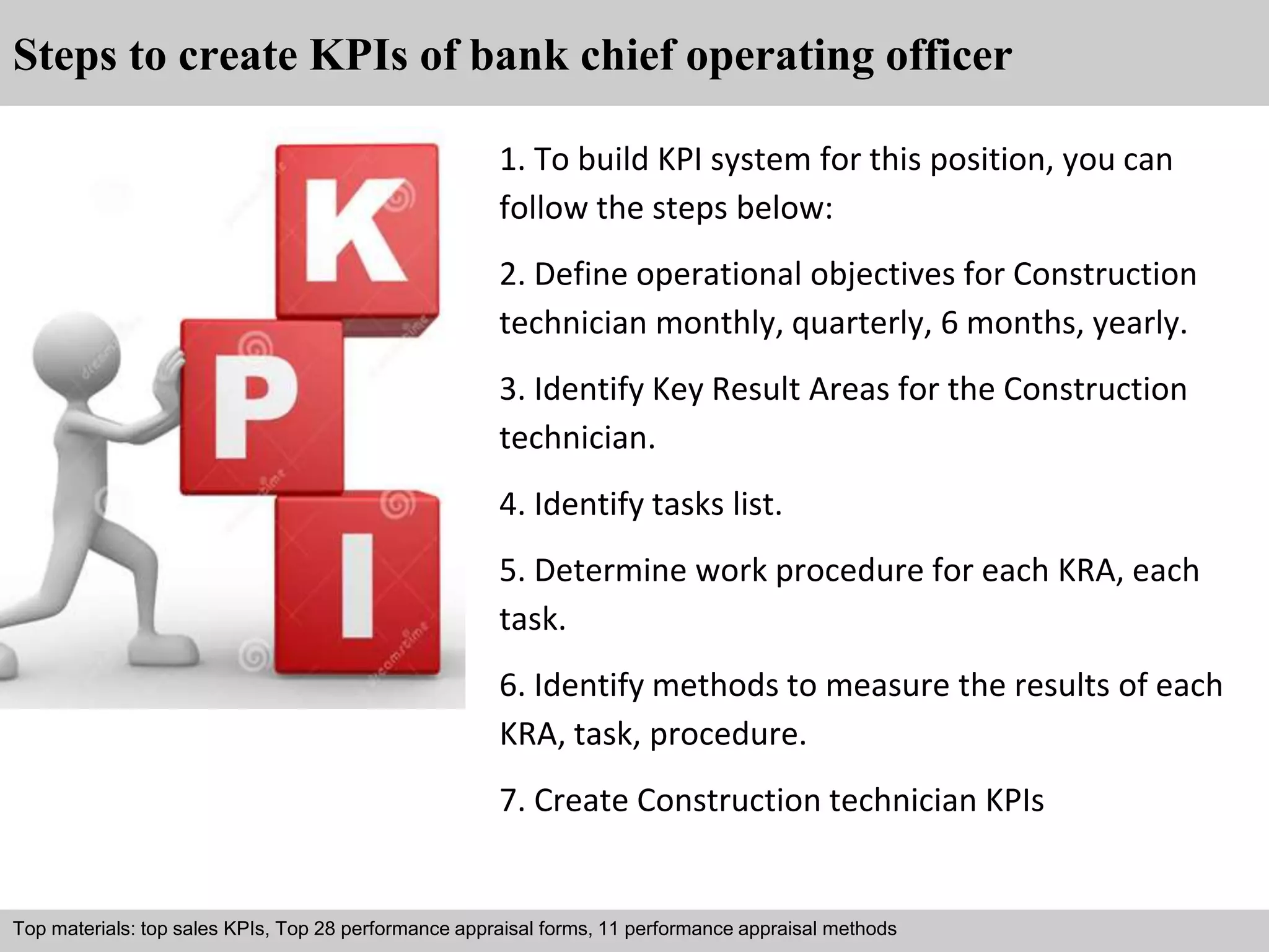 Bank chief operating officer kpi | PPT