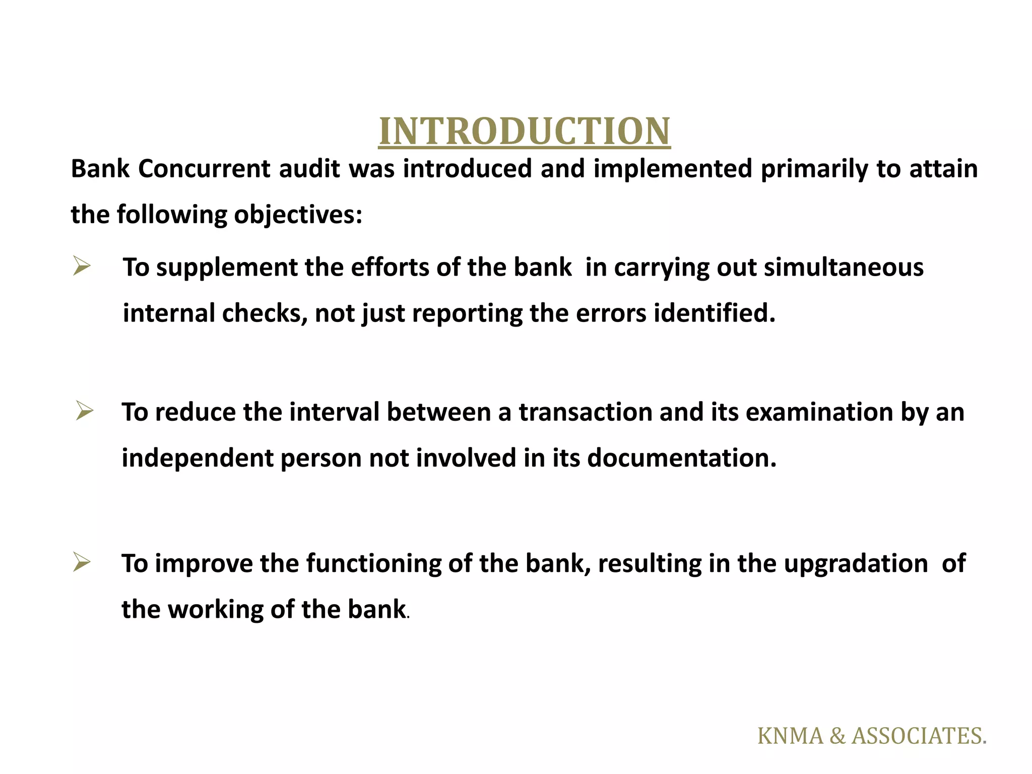 Bank concurrent audit | PDF