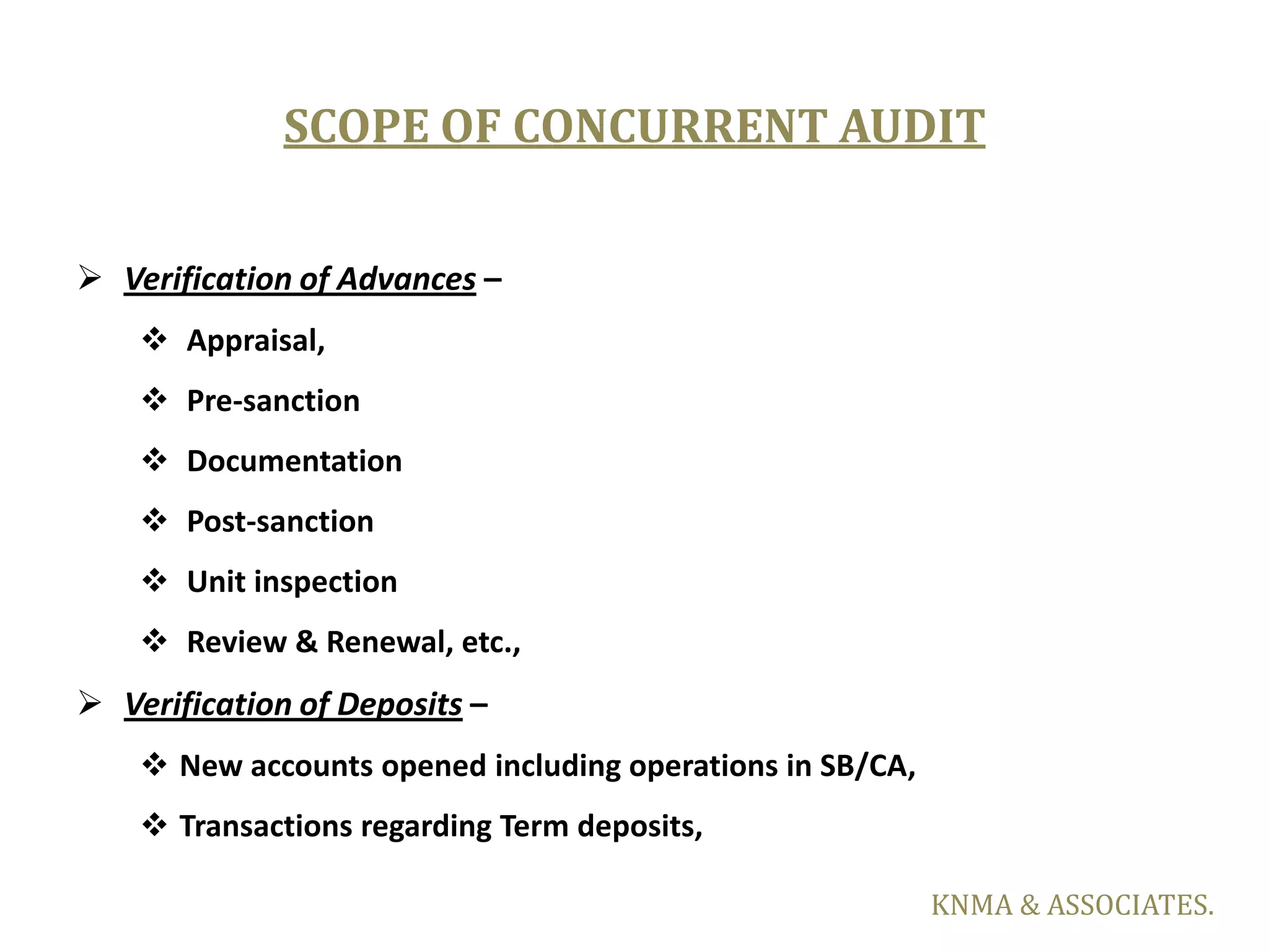 Bank concurrent audit | PDF