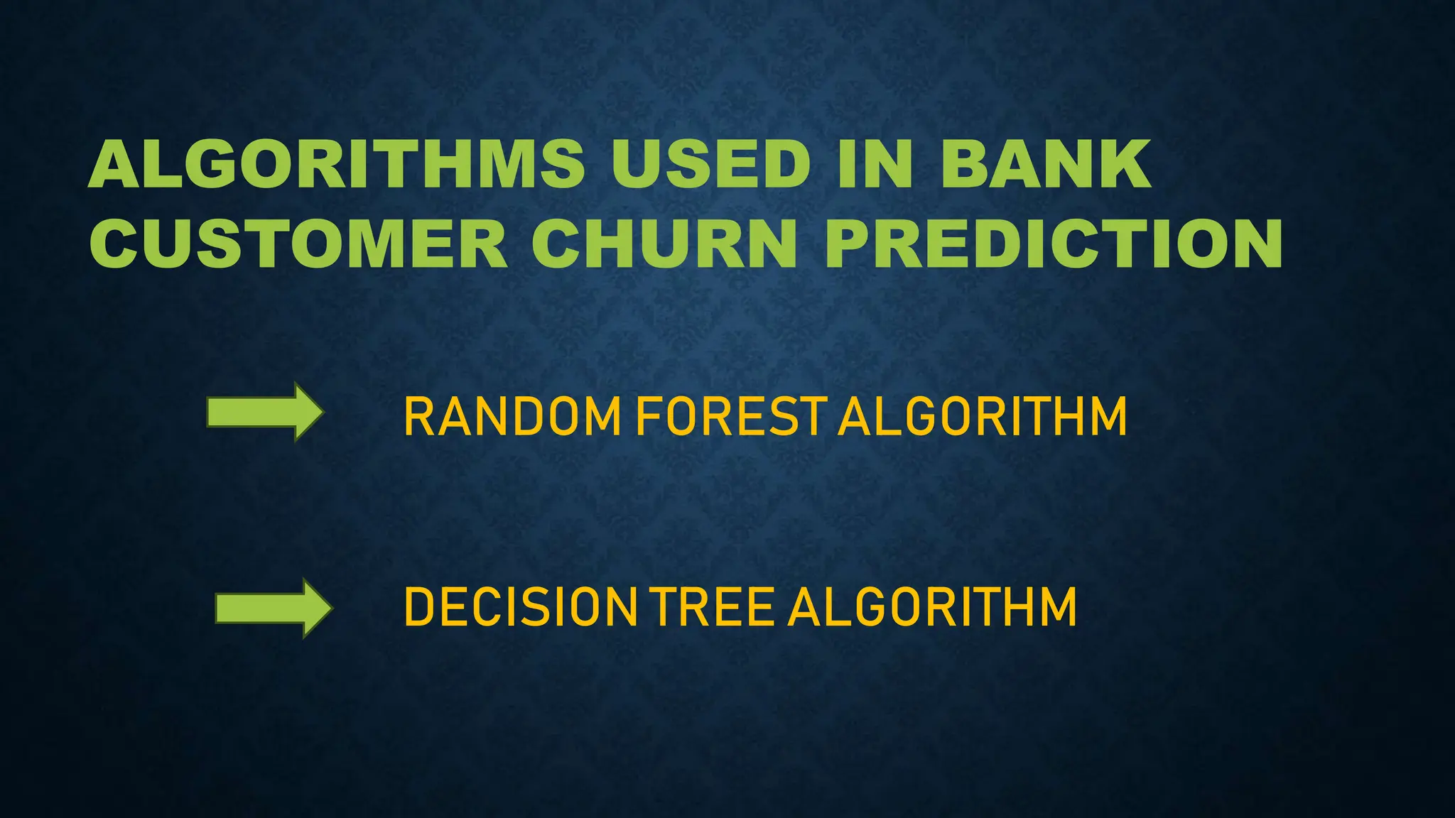 BANK CUSTOMER CHURN predictio mkini projectn | PPTX