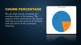 BANK CUSTOMER CHURN predictio mkini projectn | PPTX