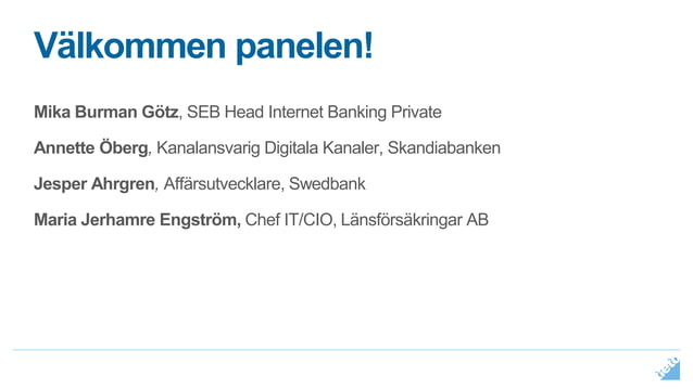 Bankdagen 2018, Mia Söderlund och Jan Thungren, Tieto | PPTX