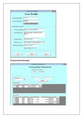 Bank doc (autosaved) | DOCX | Databases | Computer Software and Applications