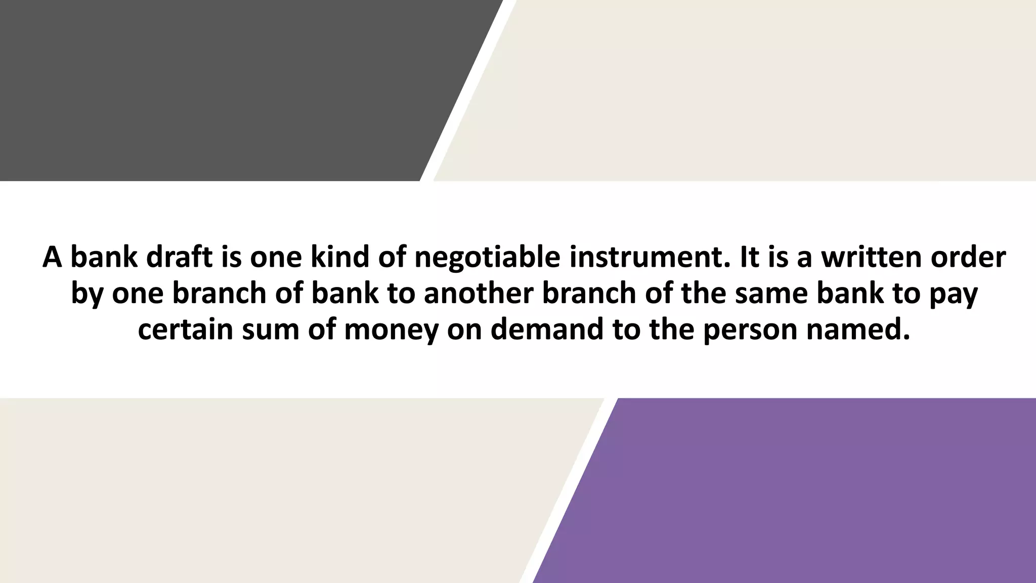 Bank draft and pay order | PPTX