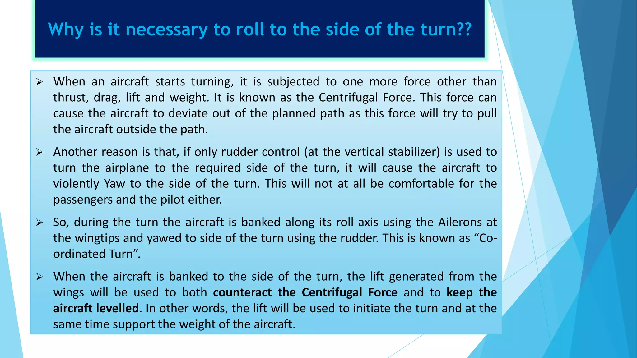 Banked turn and its effects on Stall speed of an Airplane | PPTX