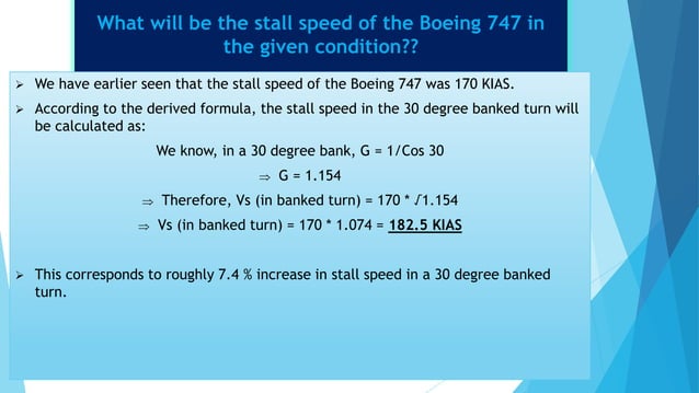 Banked turn and its effects on Stall speed of an Airplane | PPTX