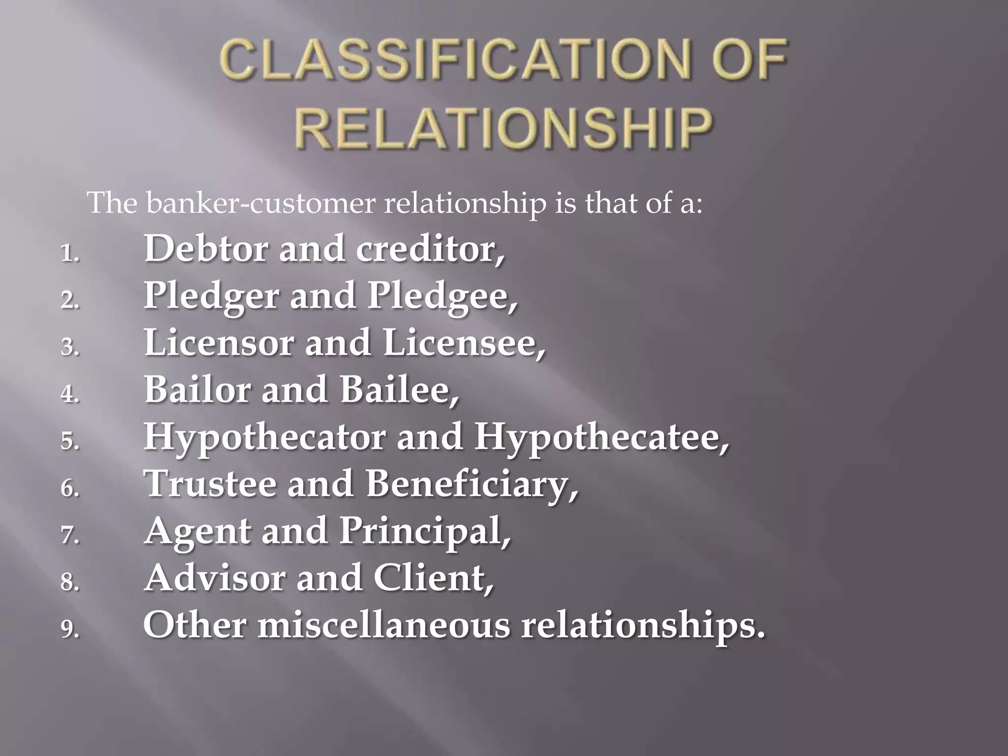 Banker and customer relationship | PPTX