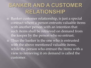 Banker and customer relationship | PPTX