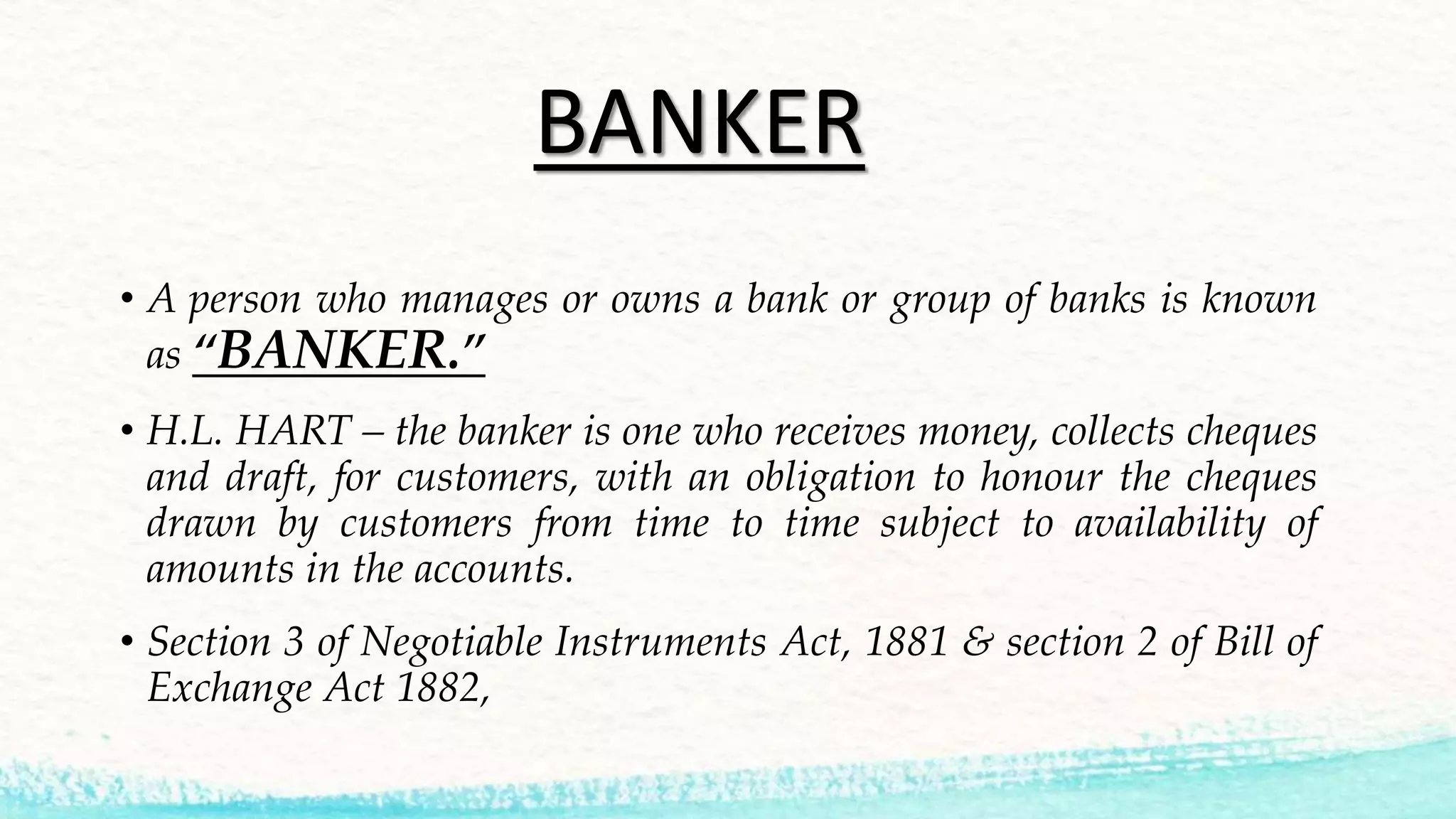 Banker and customer relationship | PPT