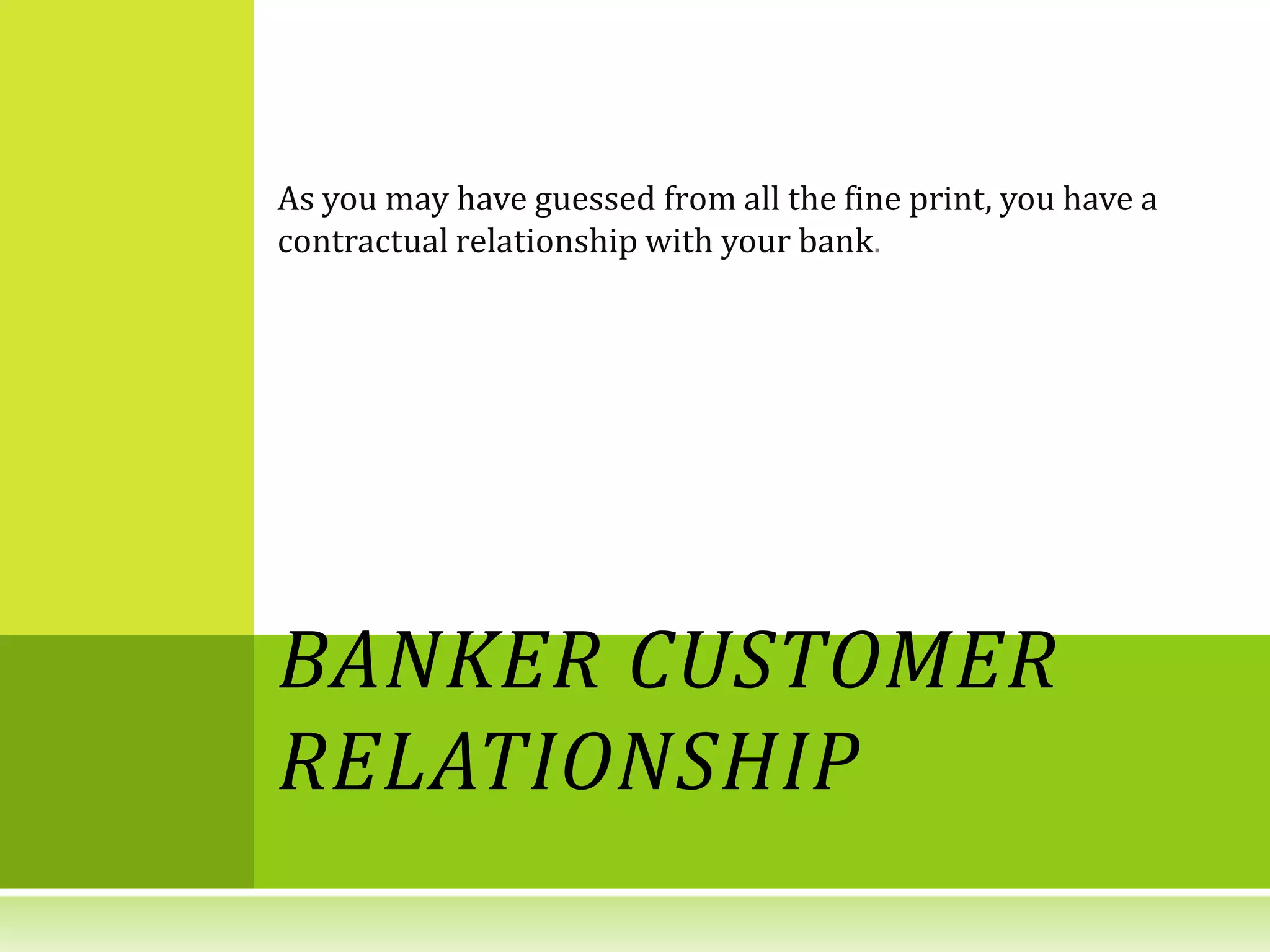 Banker customer relationship | PPTX