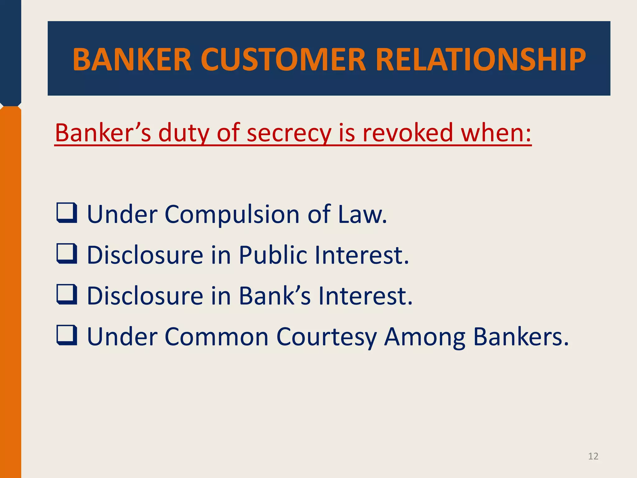 Banker customer relationship | PPT