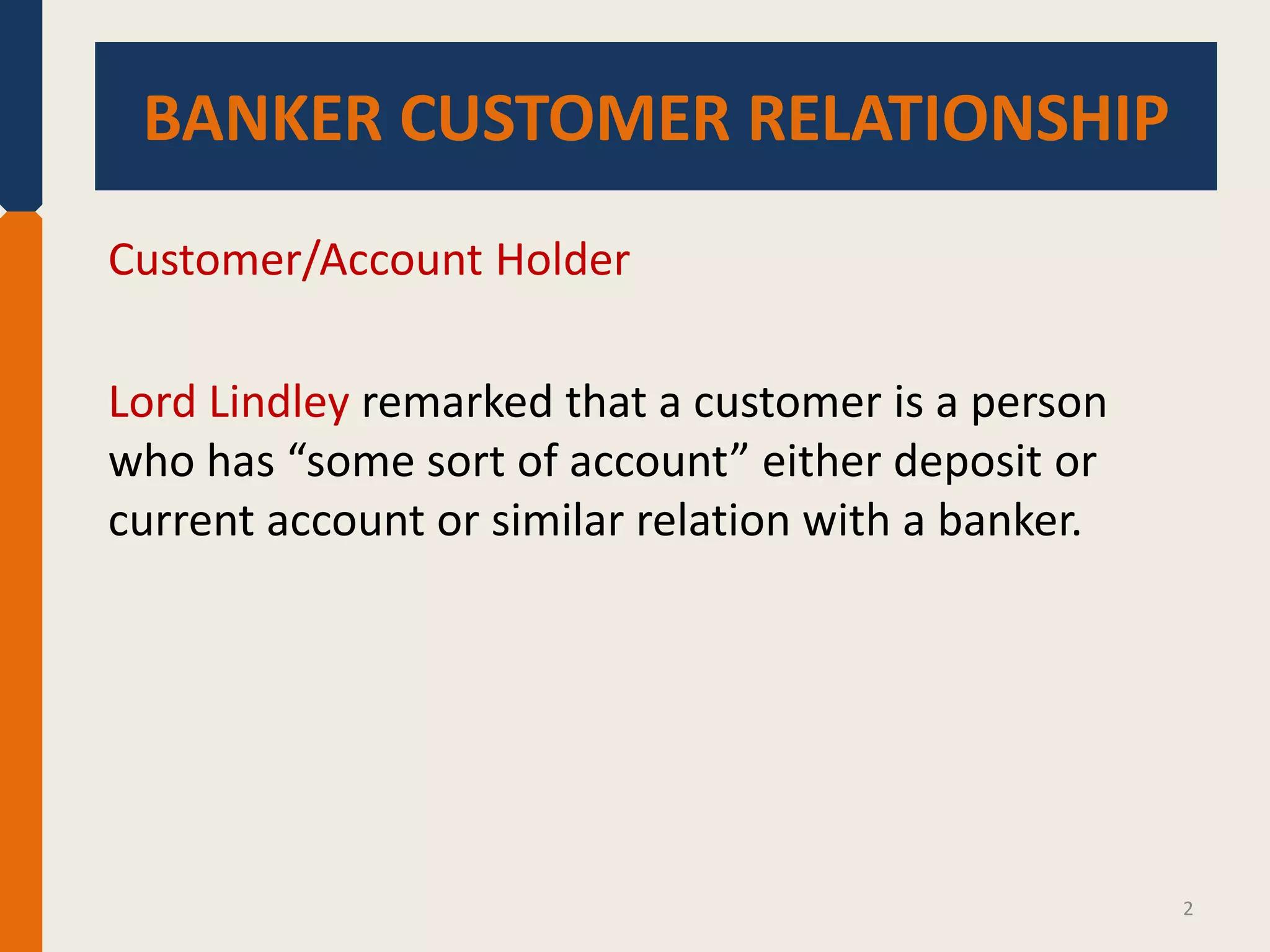Banker customer relationship | PPTX