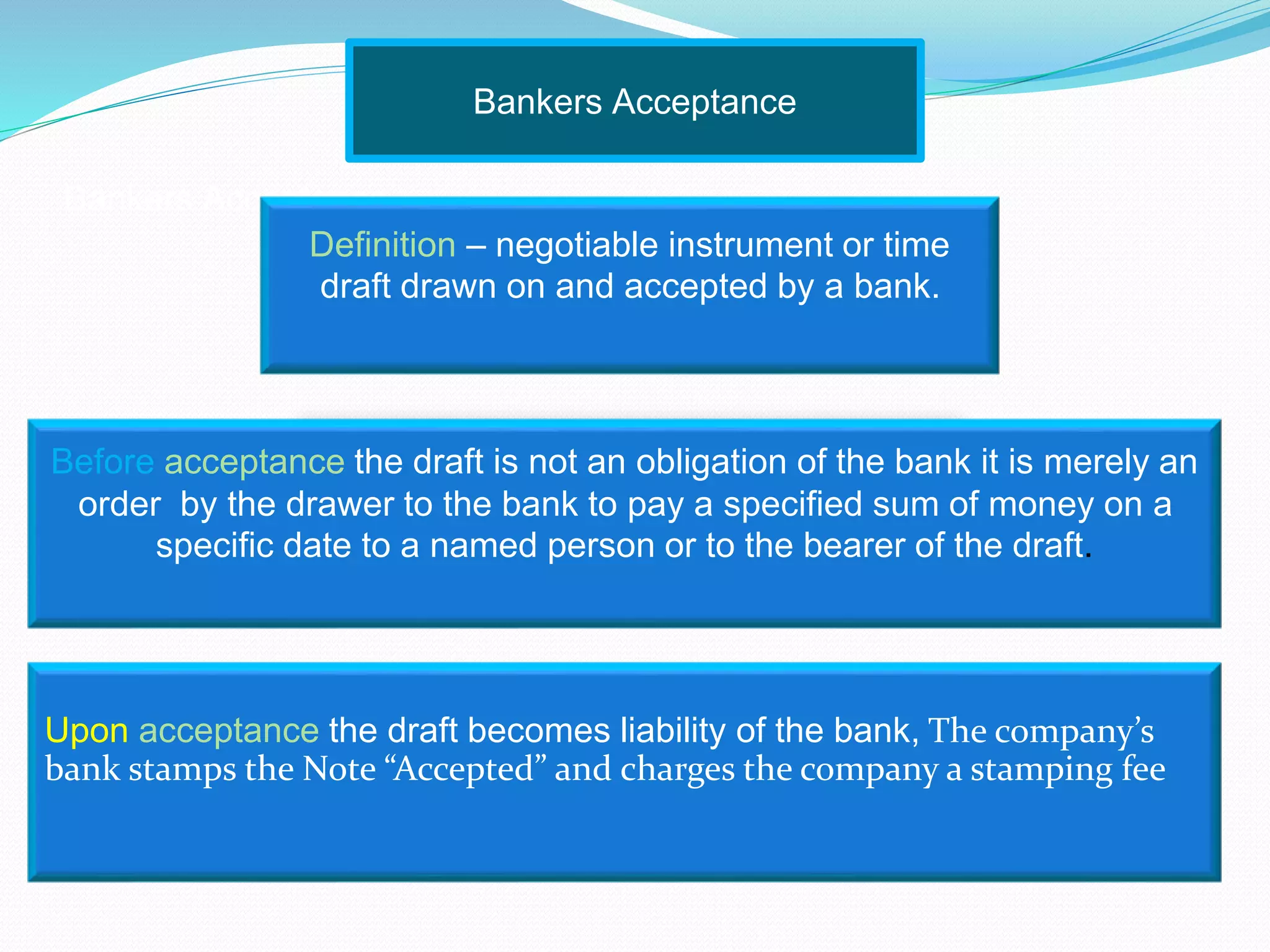 Banker’s acceptance | PPTX