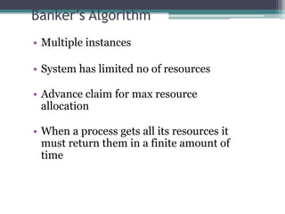Bankers algorithm | PPTX