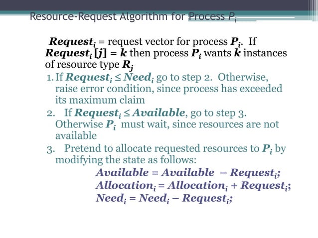 Bankers algorithm | PPTX