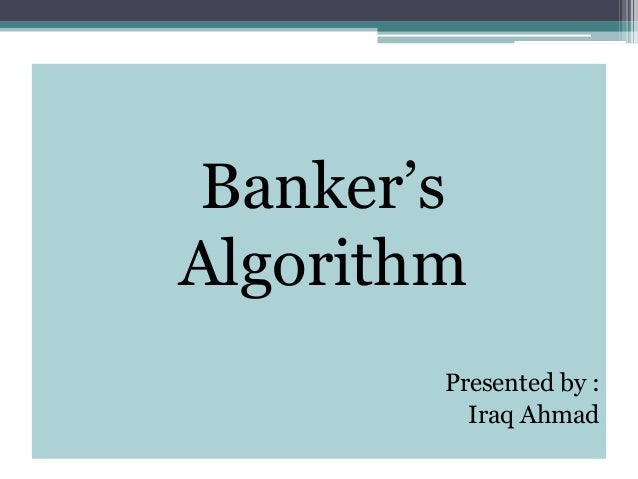 Bankers Algorithm 9614