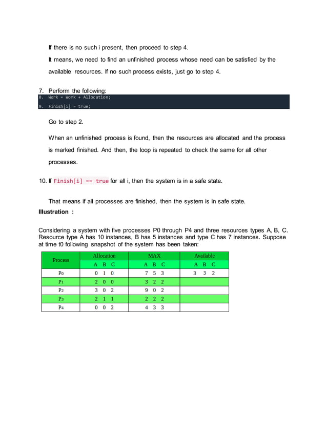 BANKER'S ALGORITHM | PDF