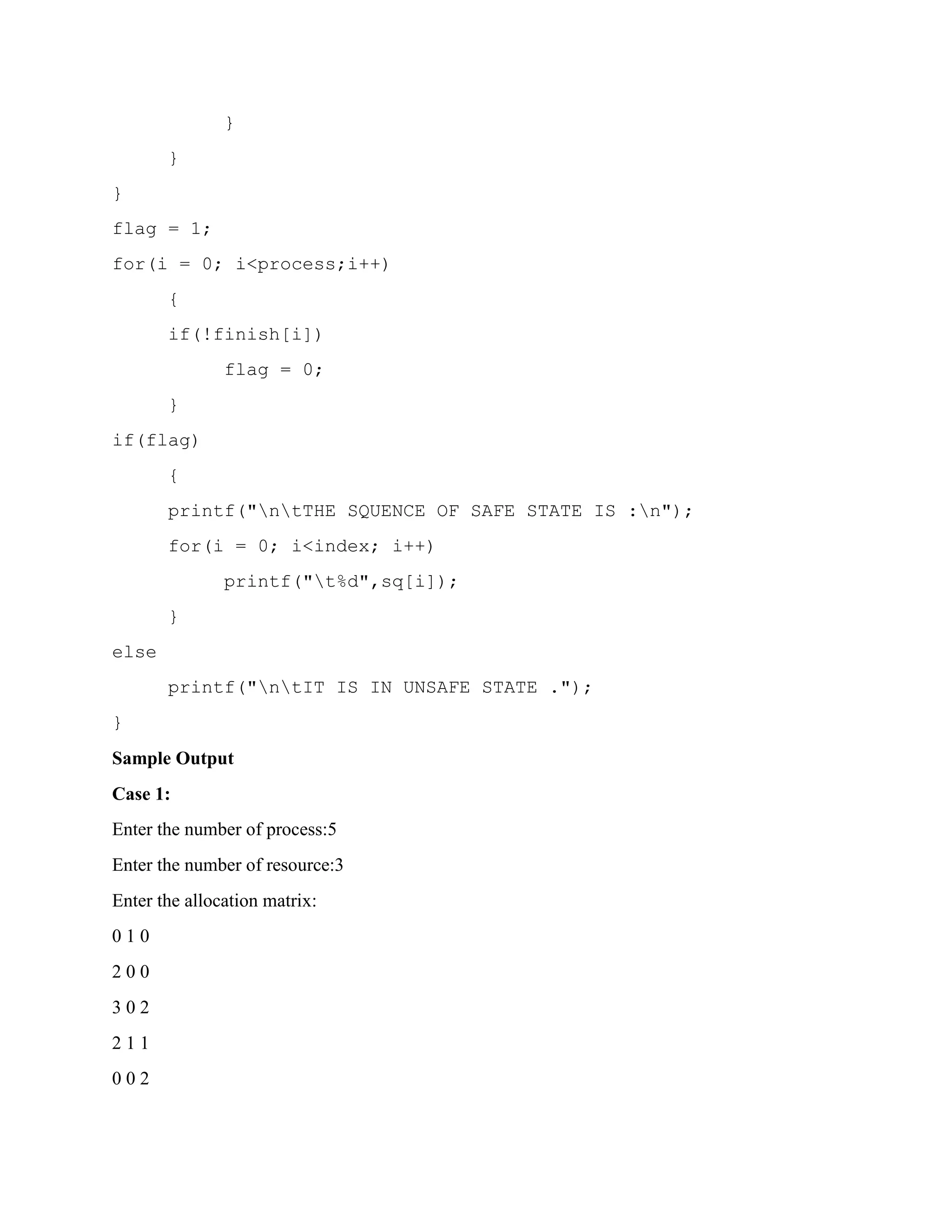 Bankers algorithm | PDF