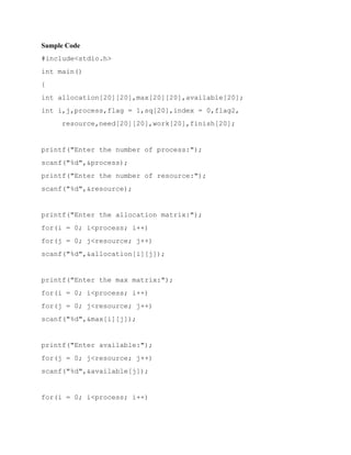 Bankers algorithm | PDF