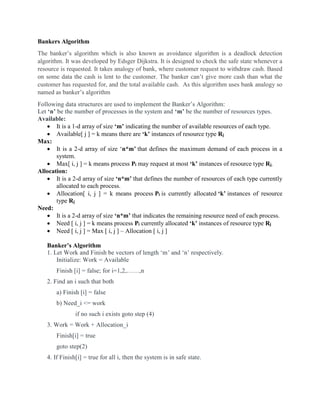 Bankers algorithm | PDF