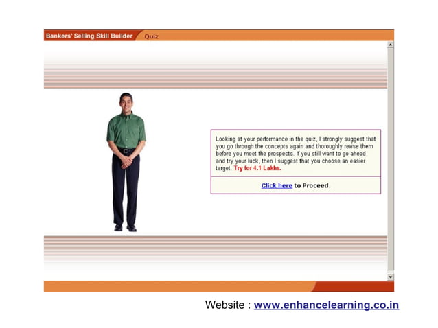 Screen shots of Demo of elearning Course developed by Enhance | PPT