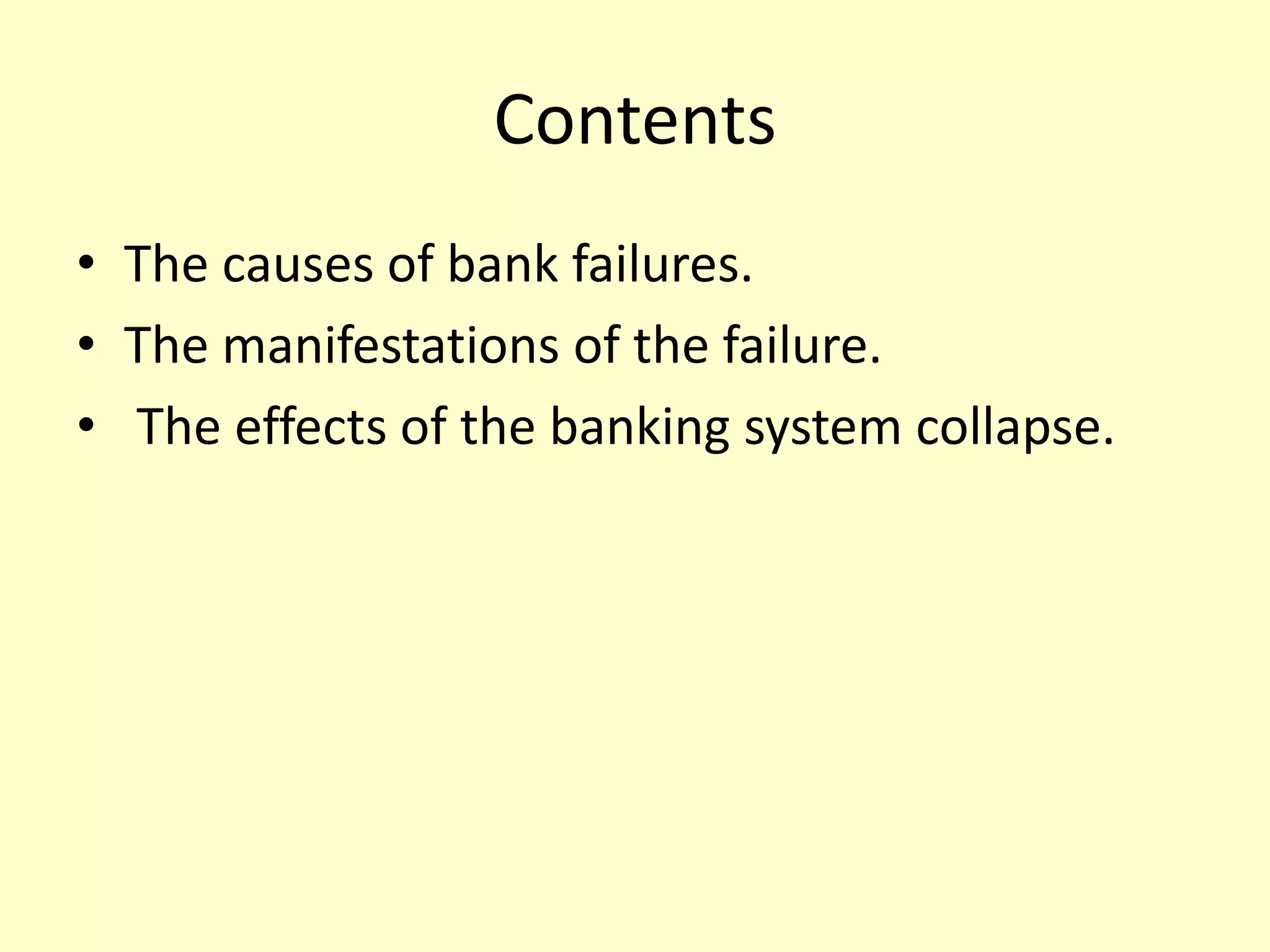 Bank failures | PPTX