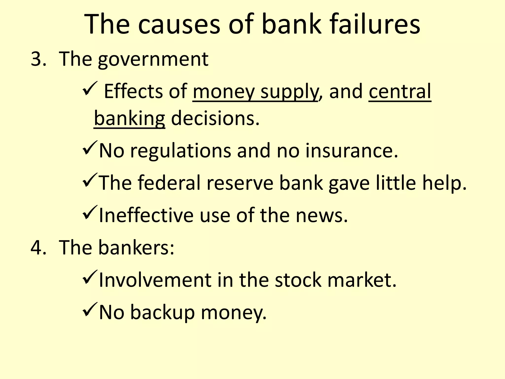 Bank failures | PPTX