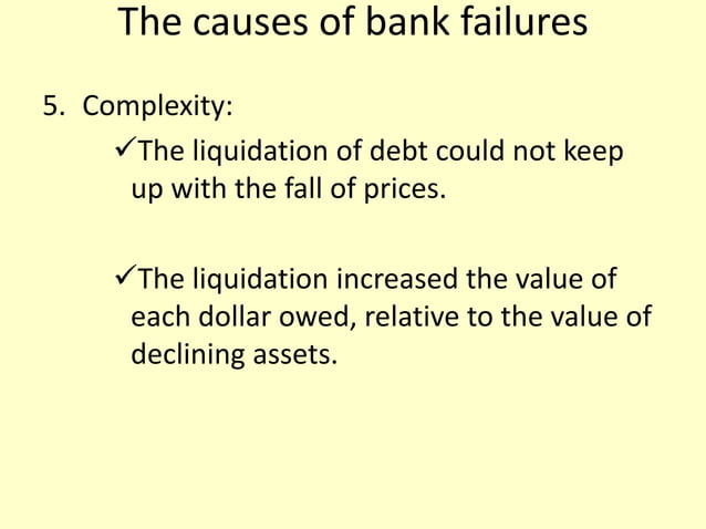 Bank failures | PPTX | Business Banking & Finance | Business