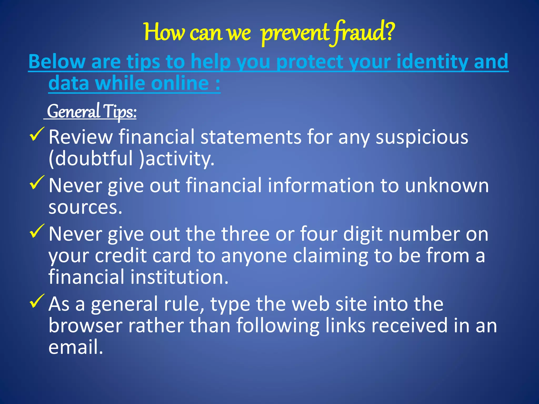Bank frauds | PPTX