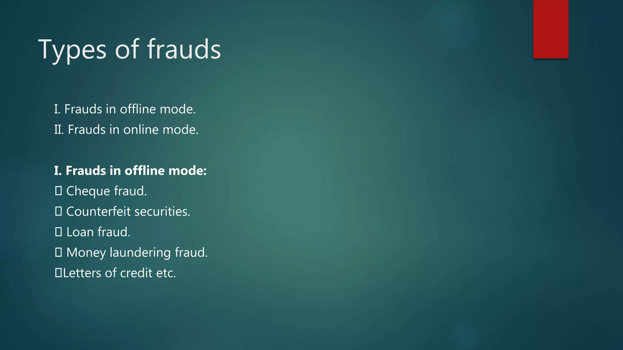 Bank frauds | PPTX