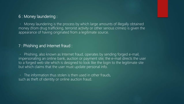 Bank frauds | PPTX | Crime & Harmful Acts to Individuals, Society ...