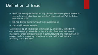 Bank frauds | PPTX