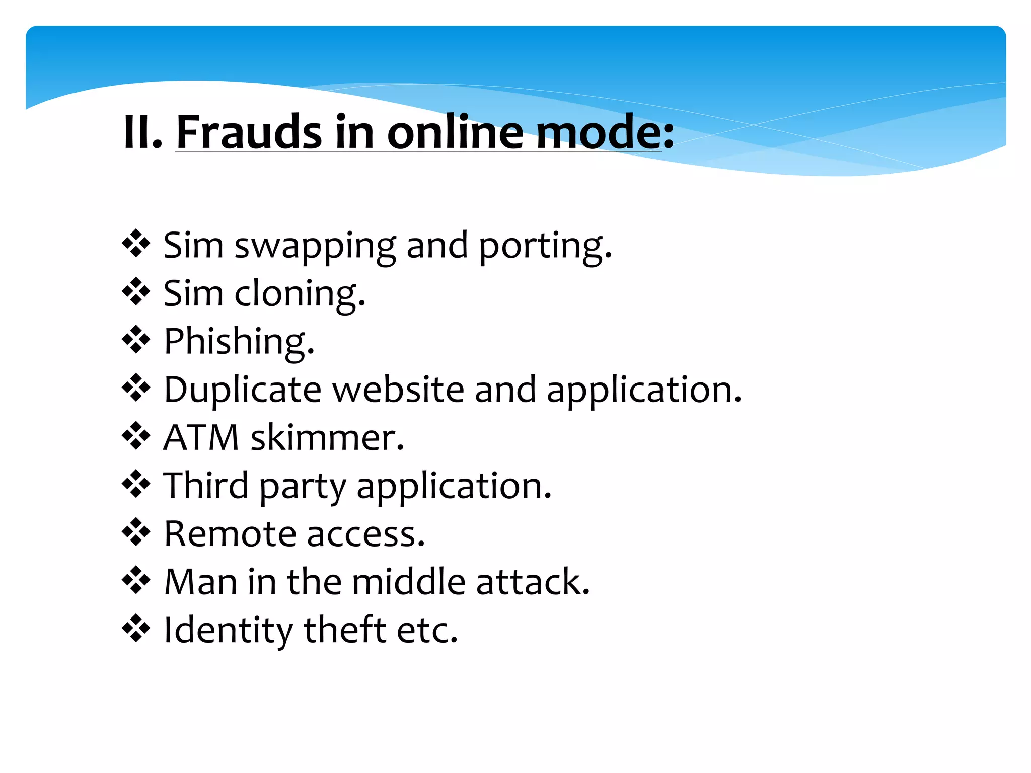 Bank frauds & its safety | PPTX