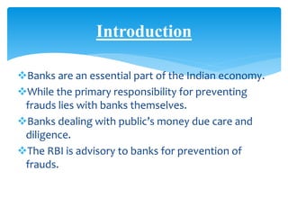 Bank frauds & its safety | PPTX