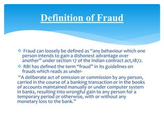Bank frauds & its safety | PPTX