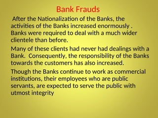 Bank Fraud & Vigilance Activities to prevent frauds in banking | PPT