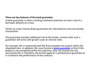 Bank Guarantee | PPTX | Consumer Banking | Personal Finance
