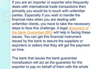 Bank Guarantee (BG) – How Does It Work? | PPTX