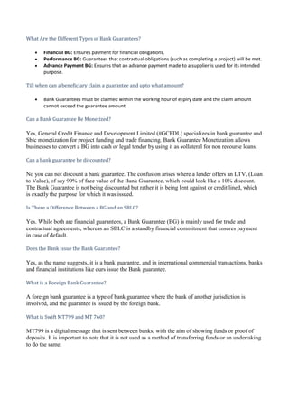 Bank Guarantees for Cross-Border Transactions | PDF