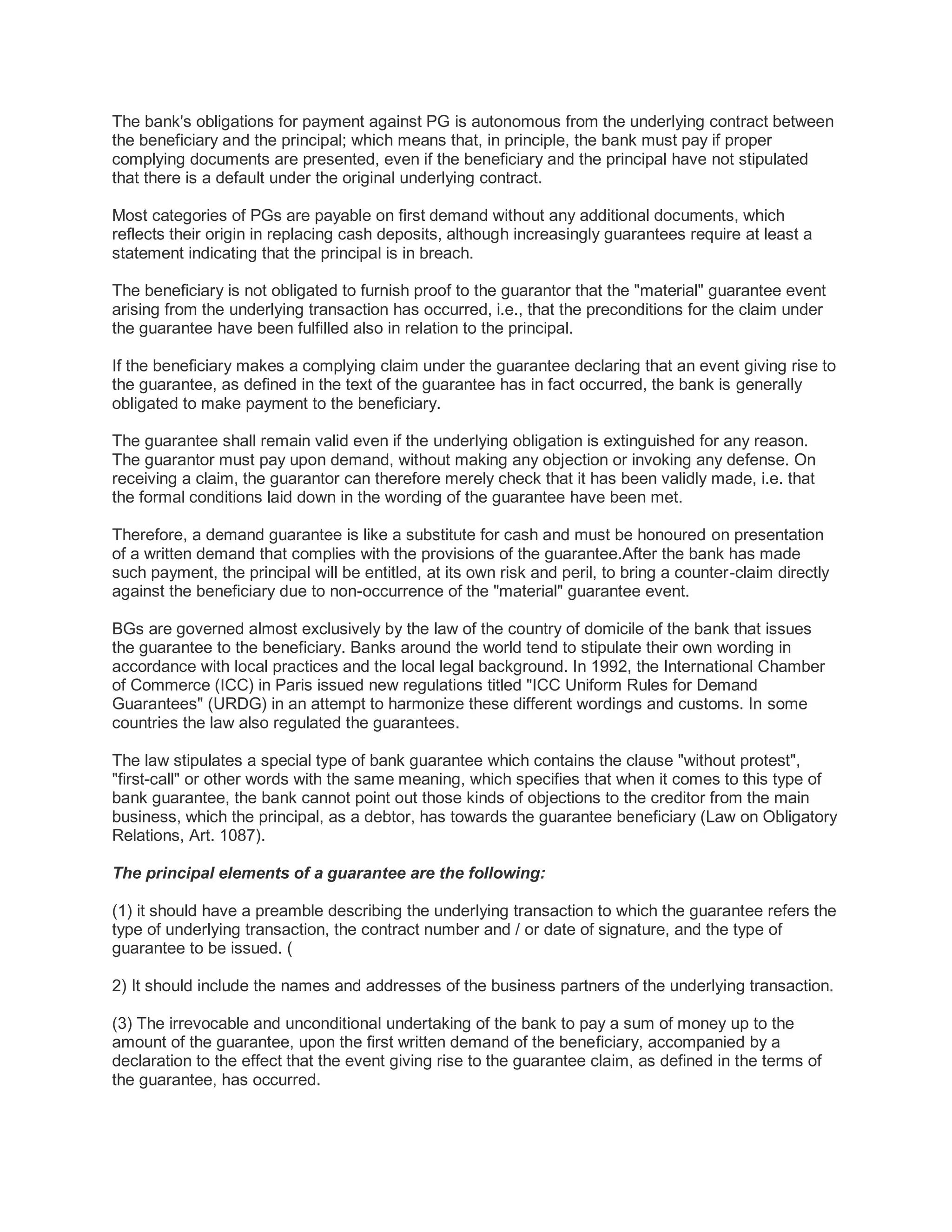 Bank guarantees in international trade | PDF