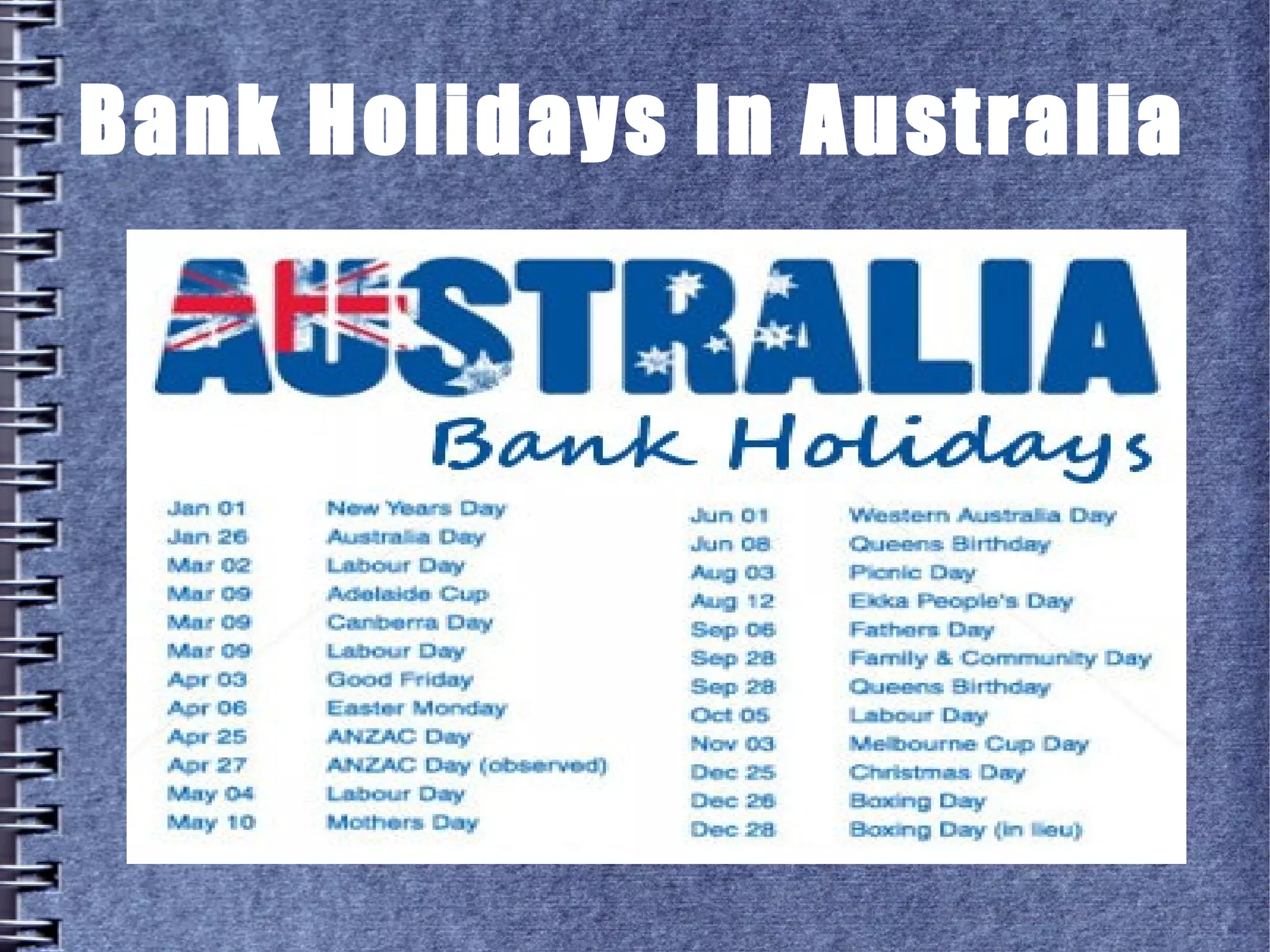 Bank Holidays | PPT