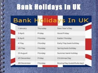 Bank Holidays | PPT