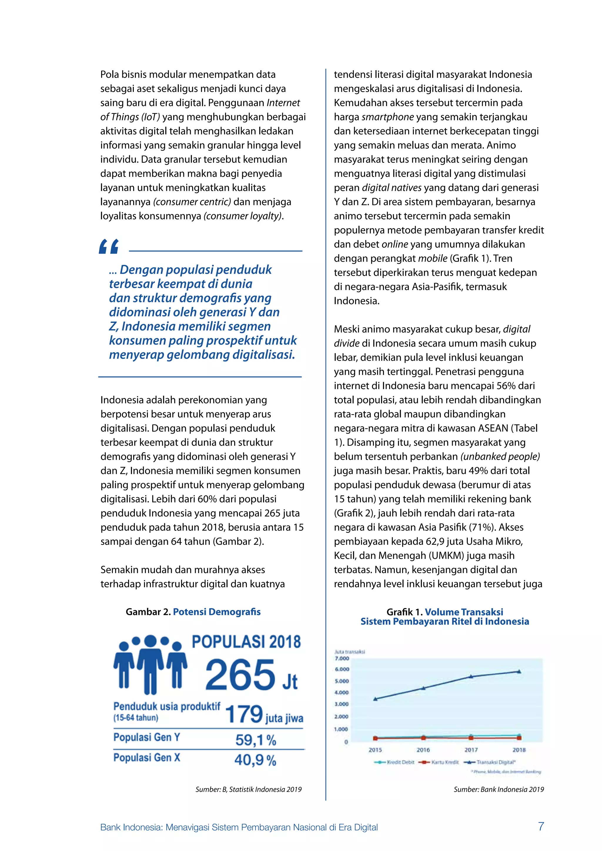 Bank indonesia menavigasi sistem pembayaran nasional di era digital | PDF